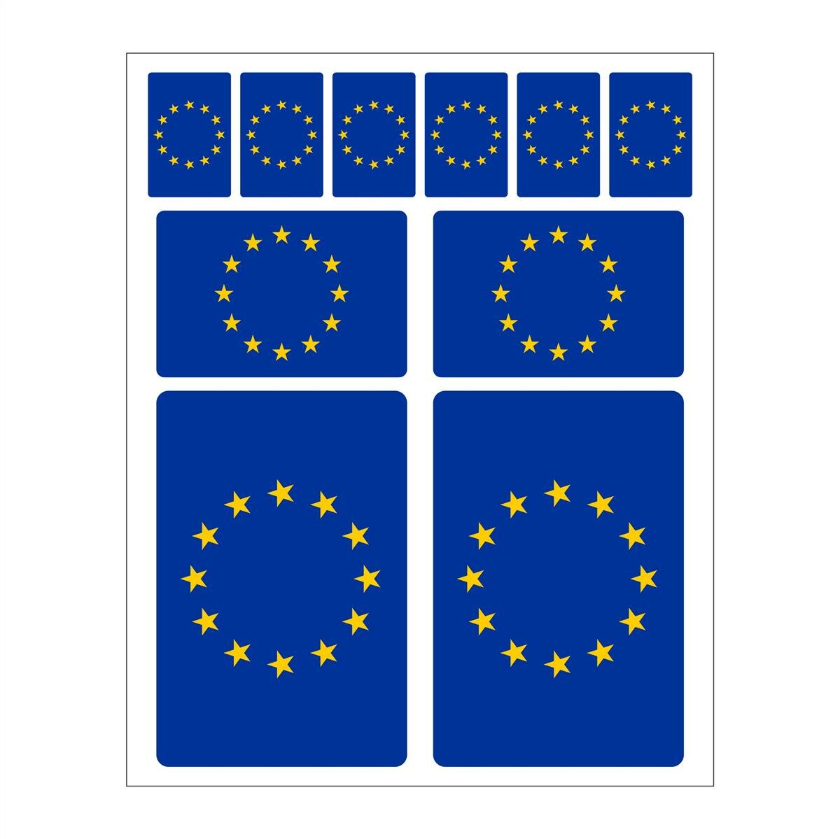 EU Flaggen Sticker 10er Set – UV-beständig, wetterfest, Made in Germa ...