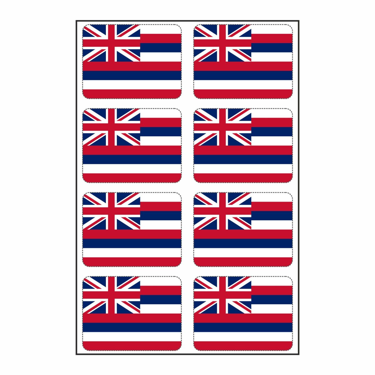 8 Stück Aufkleber Hawaii Flaggen Set | Sticker Hawaii Flag Autoaufkle ...